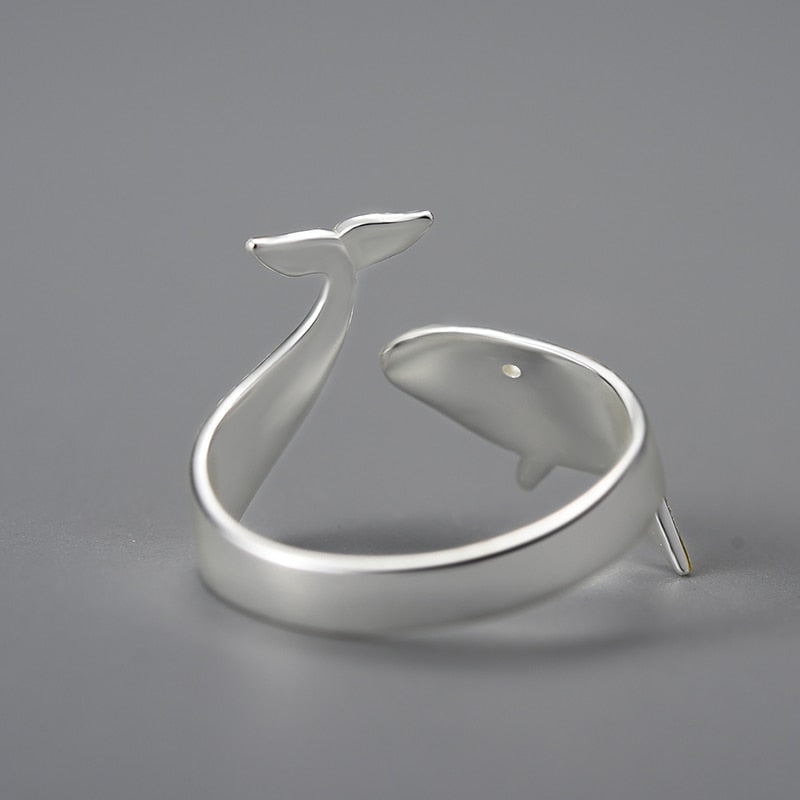 18K Gold Plated 925 Sterling Silver Whale Ring – Ocean Lovers United
