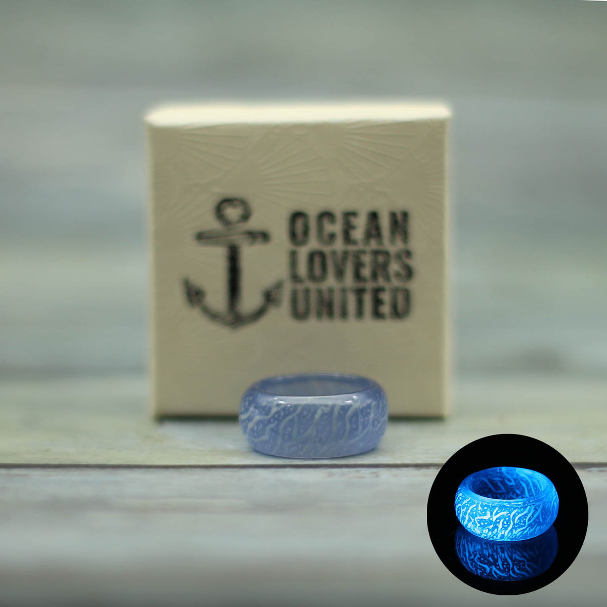 Wave Pattern GLO Luminous Rings (Glow in the dark) – Ocean Lovers United